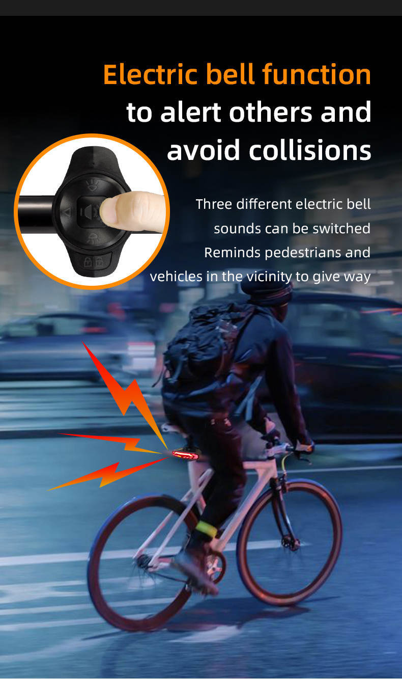 Wireless Tail Light with Brake Light, Turn Signal & Anti Theft Alarm ...